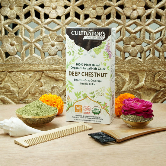 Deep-Chestnut Organic Natural Hair Color – Cultivator Shop India